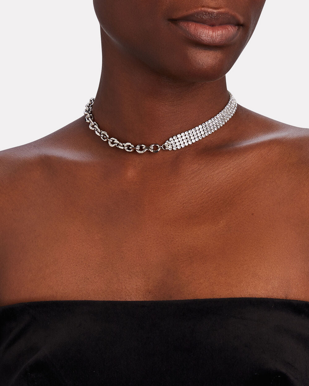 Shanon Crystal Chain-Link Choker | Intermix US