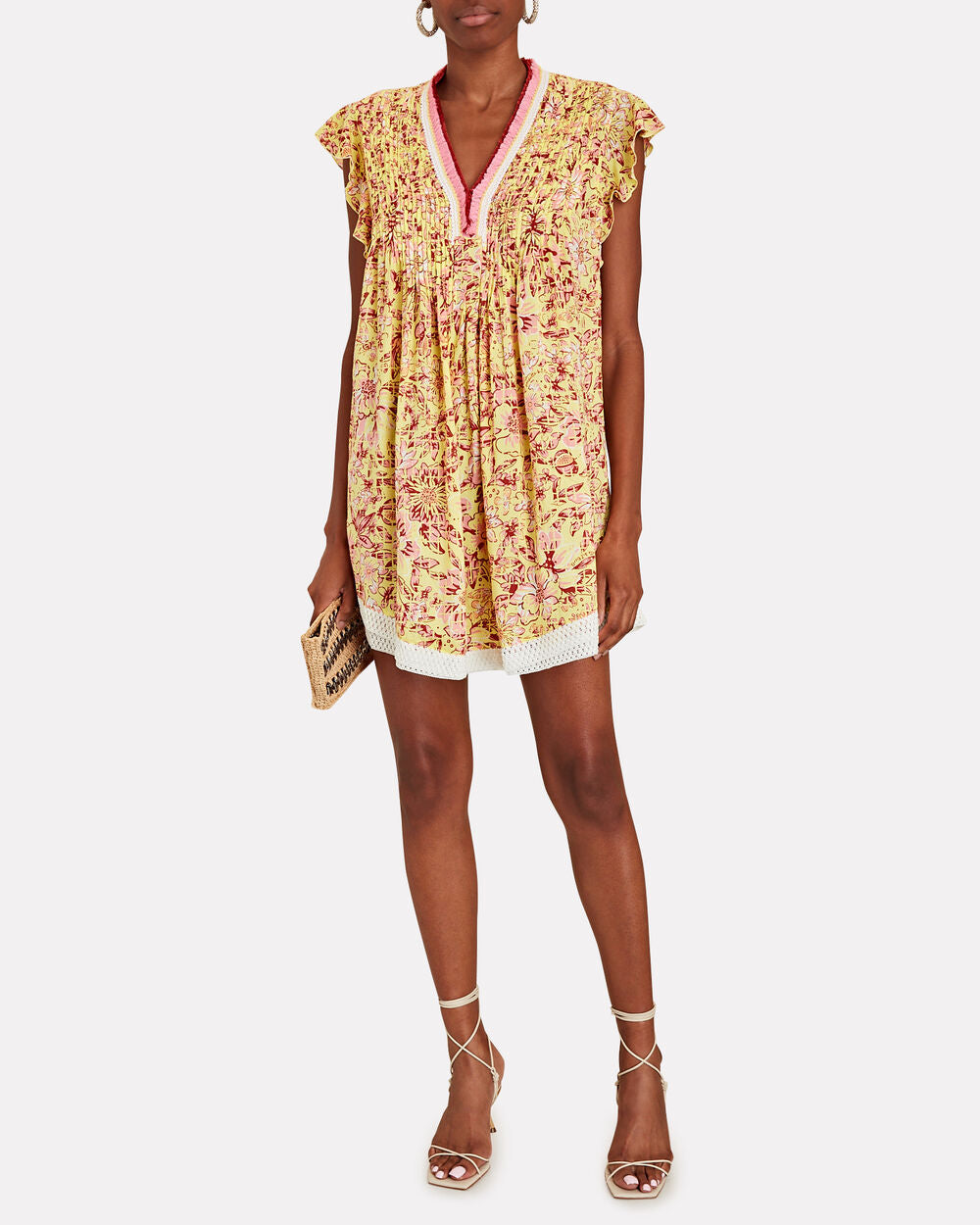 Sasha Ruffled Voile Mini Dress | Intermix US